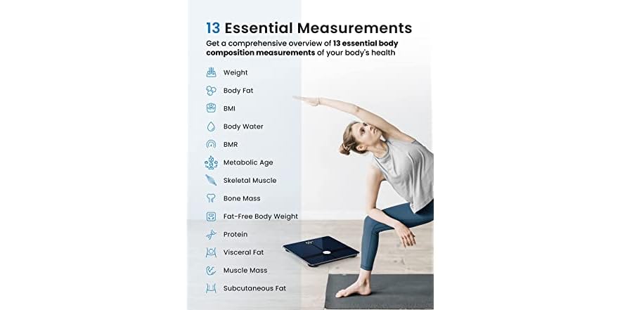 FITINDEX FITINDEX Wi-Fi Scale for Body Weight,