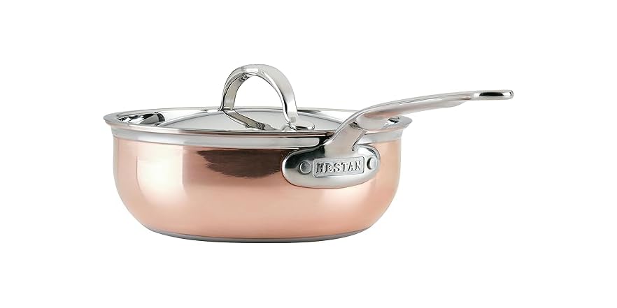 Hestan Copper 2Qt Saucier Pan with Lid