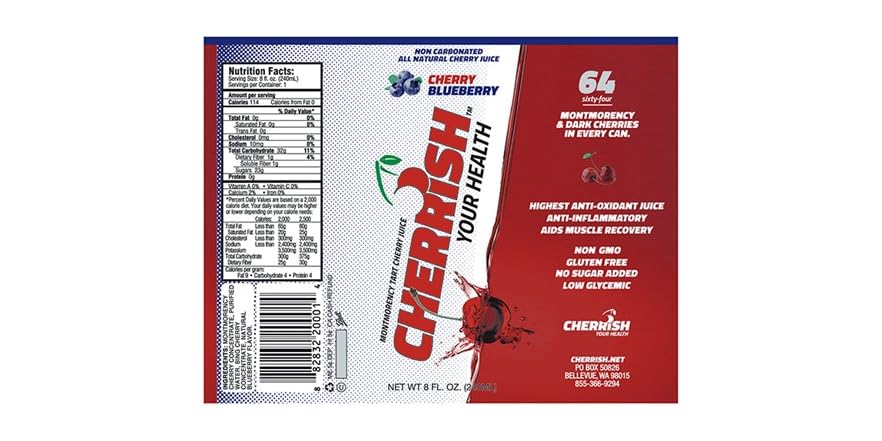 Cherrish Tart Cherry Juice, 3 Flavors