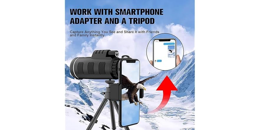 Monocular Telescope w/ Smartphone Adapter