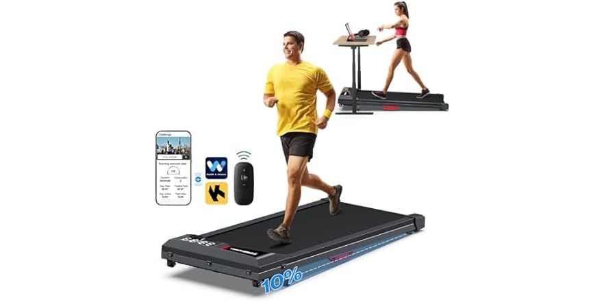 COZYINN Under Desk Treadmill 10% Incline