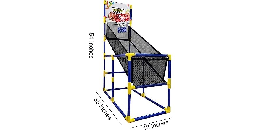 Basketball Hoop Arcade Game, with 4 Balls, Includes Air Pump