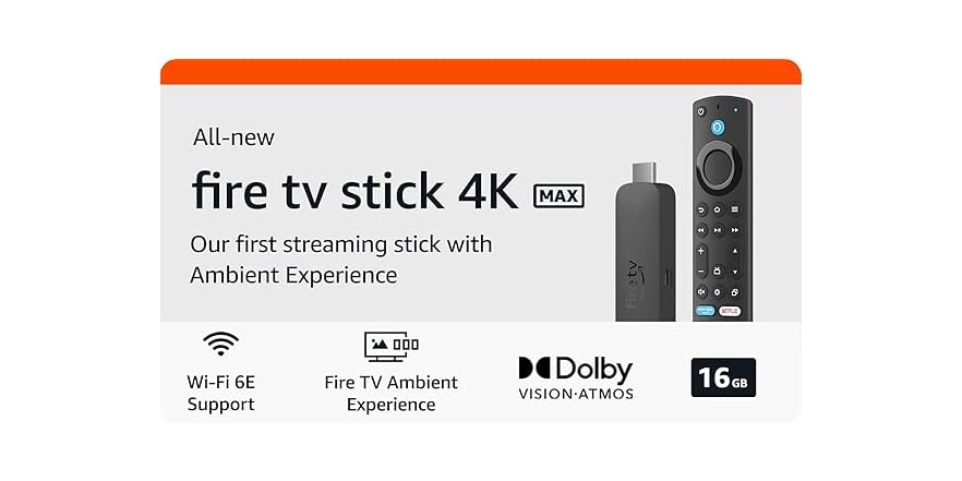 (New) Amazon Fire TV Stick 4K Max (2nd Gen) (Damaged Packaging)