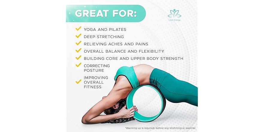 Yoga Back Roller Wheel & Straps Set