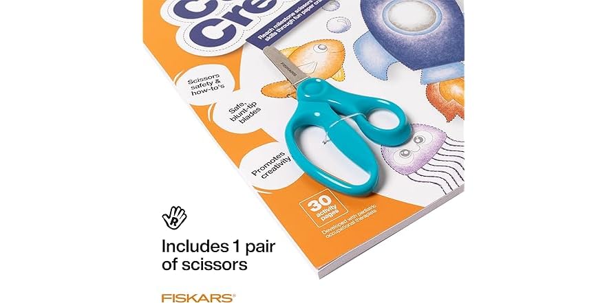 Fiskars Fiskars Cut & Create Activity Book with 5" Kids Sci