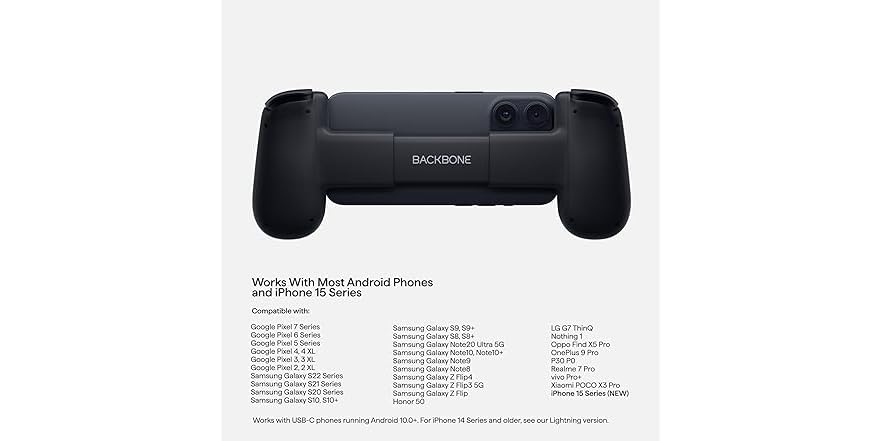 (BUNDLE) BACKBONE One Mobile Gaming Controller + Case