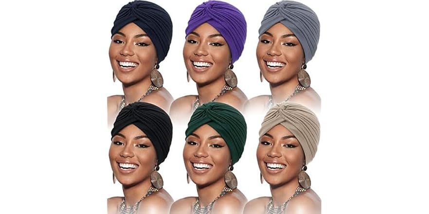 6 Pieces Turbans for Women