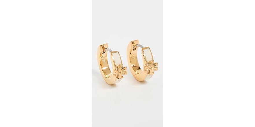 Tory Burch Kira Enamel Huggie Earrings