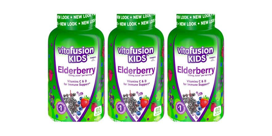 VF Kids Elderberry Gummy Vitamins 3 Pack
