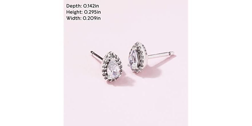 Pandora 296252CZ Radiant Teardrops, Clear CZ Sterling S (Open Box)