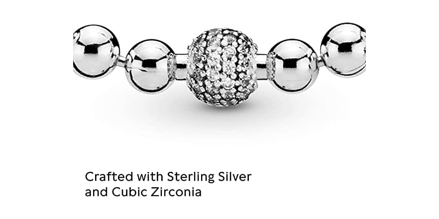 Pandora 398565C01-45 45cm, 17.7 inches Beads & Pave (Open Box)