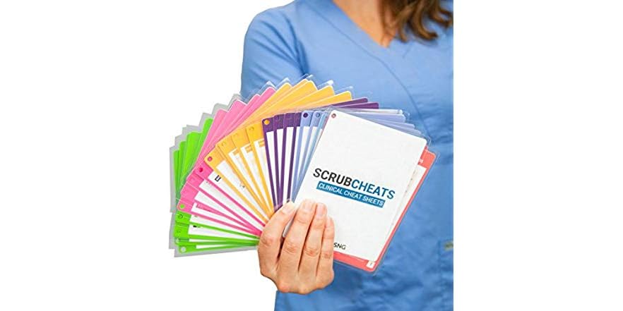 Scrubcheats 56 Laminated Nursing Cards
