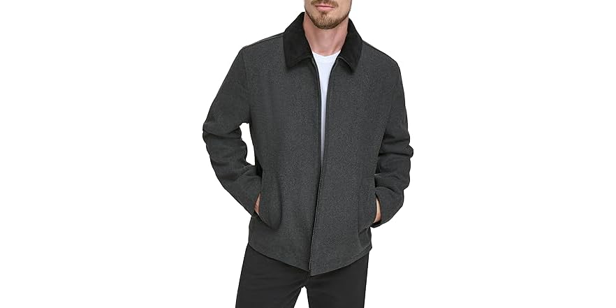 Dockers Men's Wool Blend Open Jacket