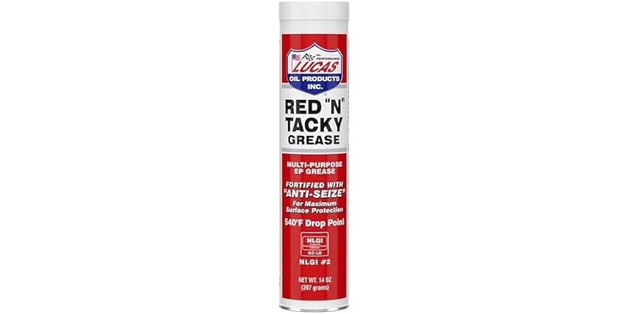 Lucas Oil 10005 Red 'N' Tacky Grease - 14 Ounce