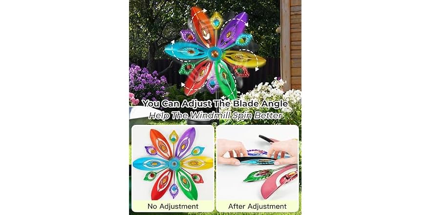 Putuo Decor Putuo Decor Solar Wind Spinners Outdoor