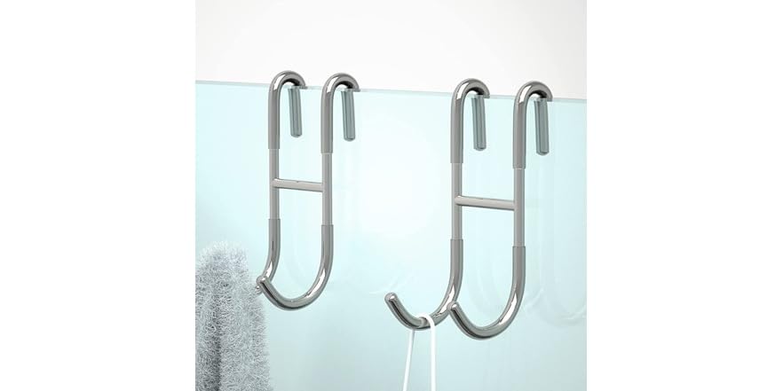 4 Pack Over Shower Glass Door Hooks
