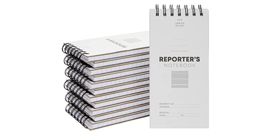 12Pack Spiral Reporters Notebooks