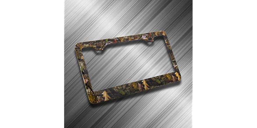Forest Camo License Plate Frame