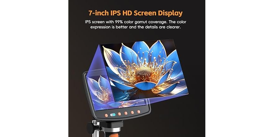 12MP 1500X HDMI Digital Coin Microscope with 7'' LCD Screen