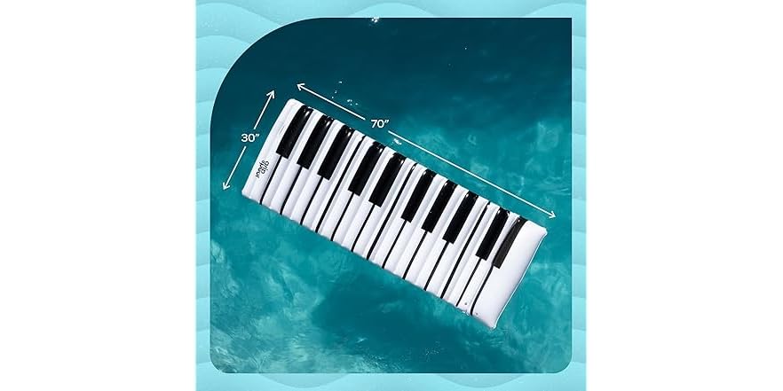 GRIP A POOL Pool Float Lounger 70" x 33", Piano