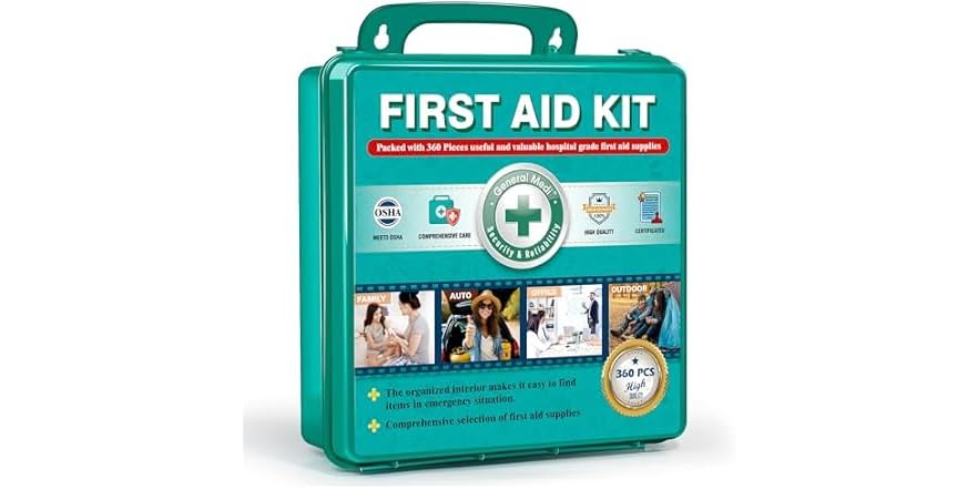 General Medi 360 Pieces Hardcase First Aid Kit