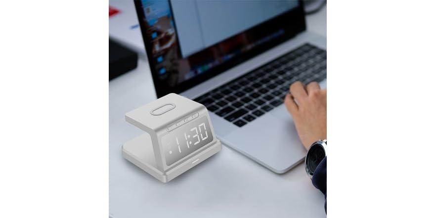 (Multi Packs) ZTECH ChargeX 15W Wireless Charging Alarm Clock