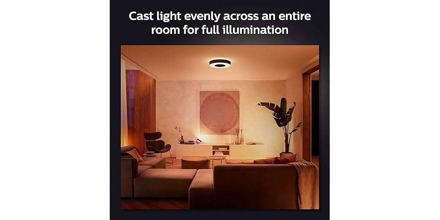 Philips Hue Infuse Medium Ceiling Lamp, Black