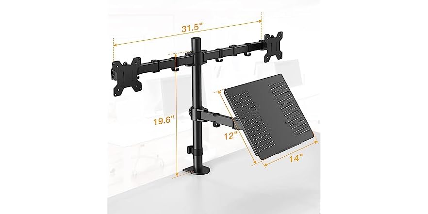 HUANUO Dual Monitor Mount with Tray