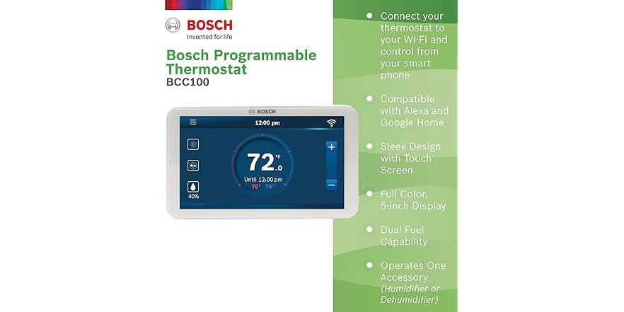 bosch BOSCH BCC100 Connected Control Smart Phone Wi-Fi The (Open Box)
