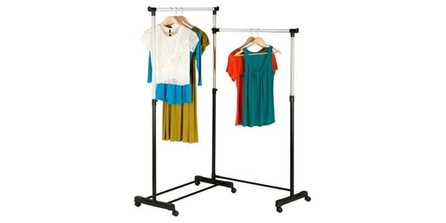 Honey-Can-Do Rotatable Double Garment Rack