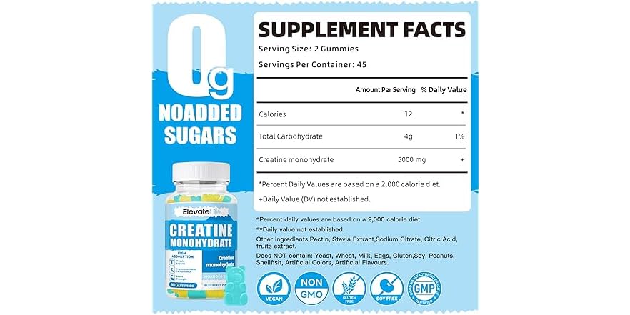 ElevateLife Creatine Monohydrate Gummies