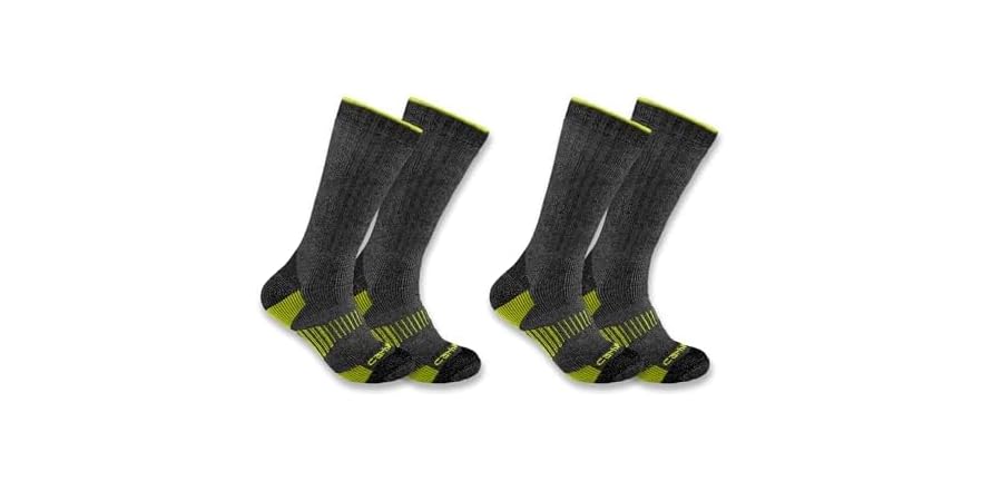 Carhartt Men Midweight Boot Sock 2 Pack