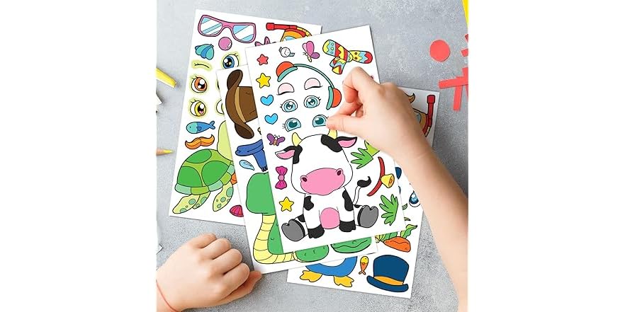 15 Sheets Make Your Own Animal Stickers
