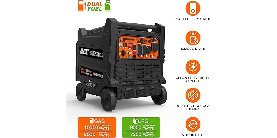 Dual Fuel Portable Inverter Generator