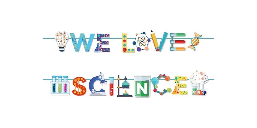 We Love Science Party Decorations 2 Pack