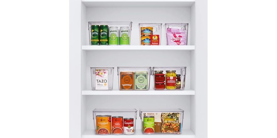 Sorbus 6-PK Premium Storage Bins w/Lids