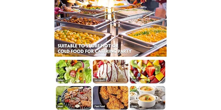 10 Pack Stainless Steel Catering Pans