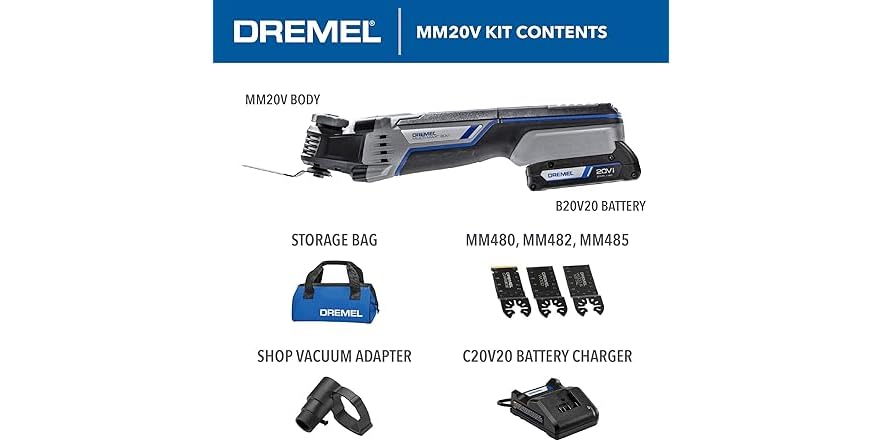 Dremel MM20V-DR-RC 20V Multi-Max Multi-Tool Kit