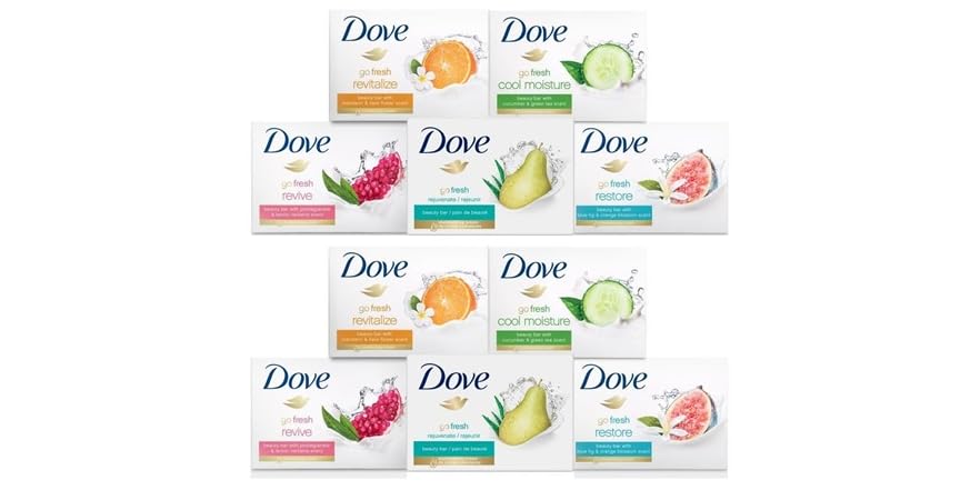 (15 Pack) Dove Bar Soap Variety Bundle