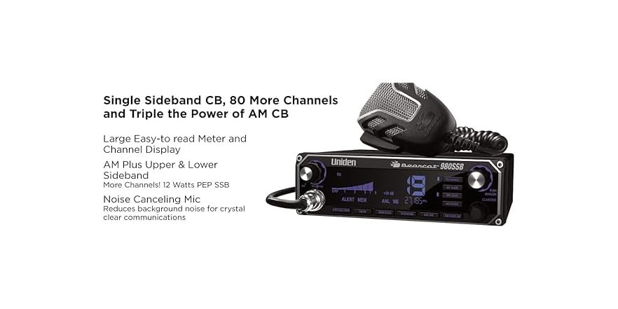 (NEW) Uniden BEARCAT 980 40-Channel SSB CB Radio (Open Box)
