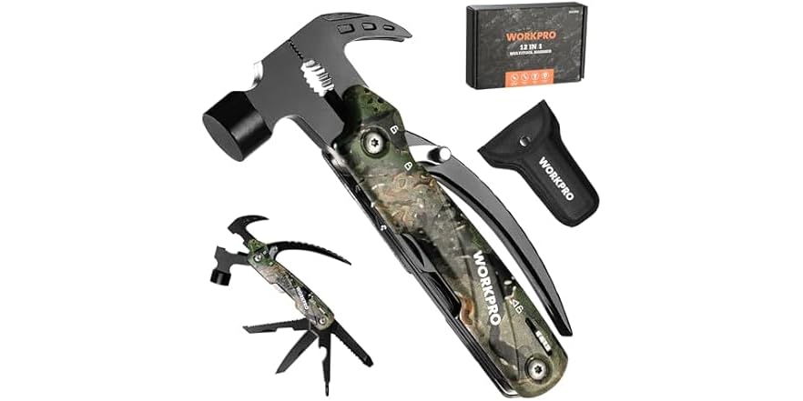 WORKPRO Multitool-12 in 1 Camping Tools