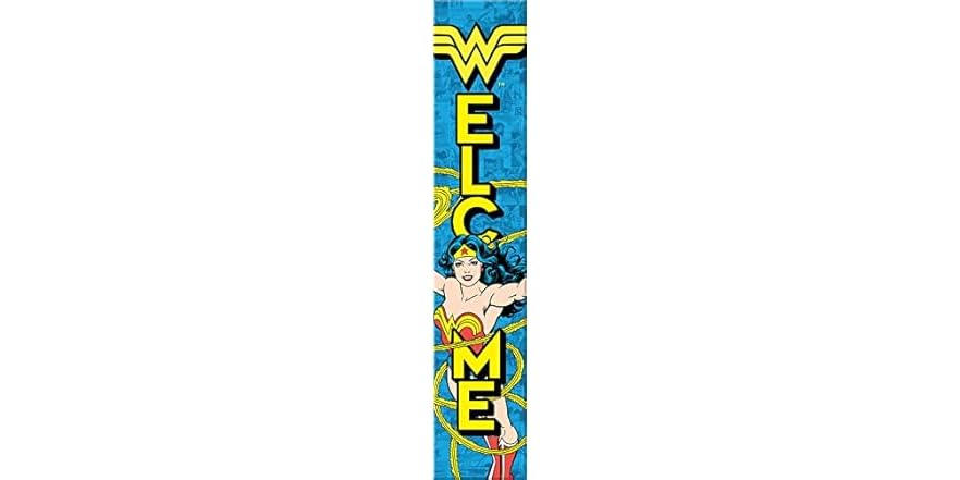 Spoontiques 40" Wonder Woman Welcome Porch Sign