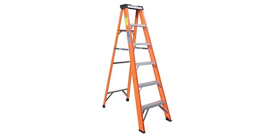 SIMPLI-MAGIC 6-Foot Fiberglass Step Ladder, 250lb