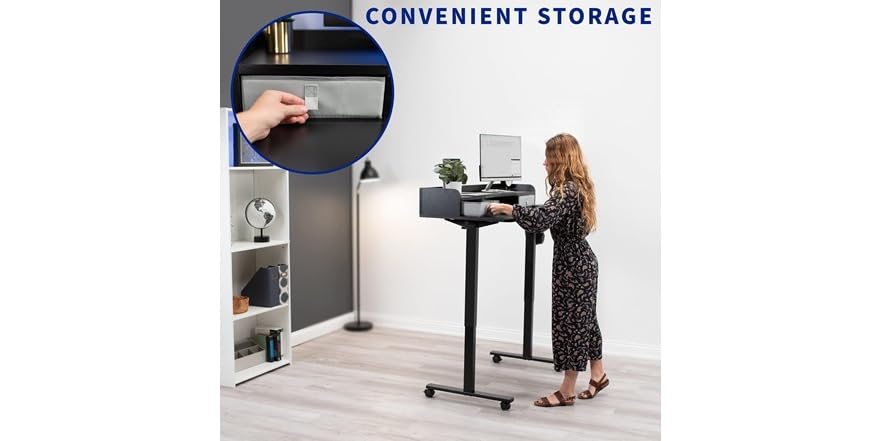 VIVO Electric 2-Tier Adjustable Desk