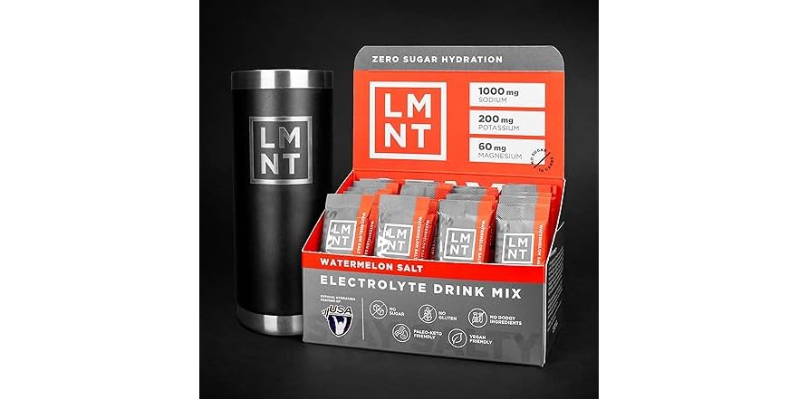 LMNT Zero Sugar Electrolytes, Watermelon Salt