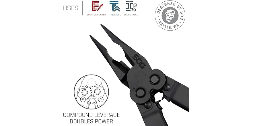 SOG PowerLock Multi-Tool Compound Leverage Crimper