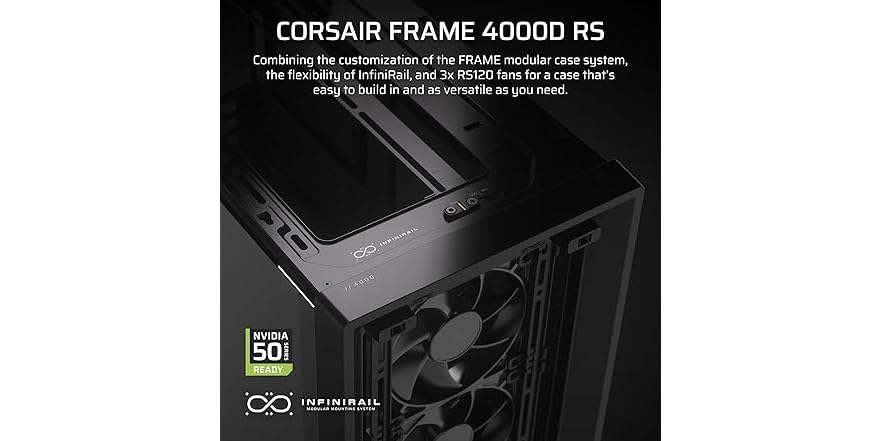 CORSAIR 4000D RS Frame Modular Mid-Tower PC Case (Open Box)