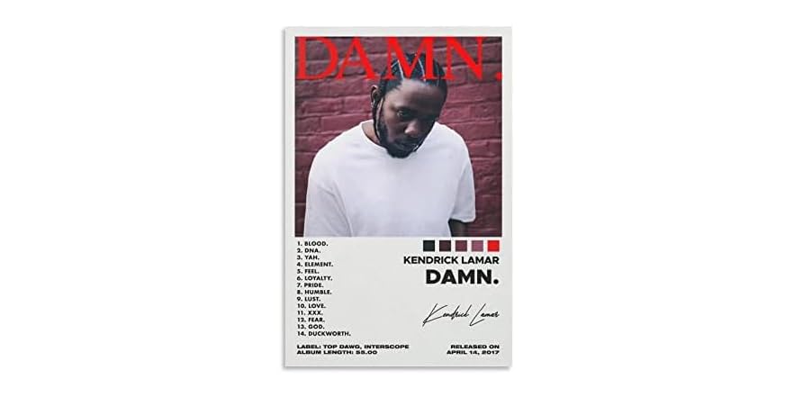 Kendrick Lamar Damn Album Poster 16"x24"