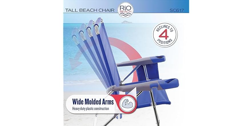 Rio Beach 4-Position Beach Chair 2-Pack