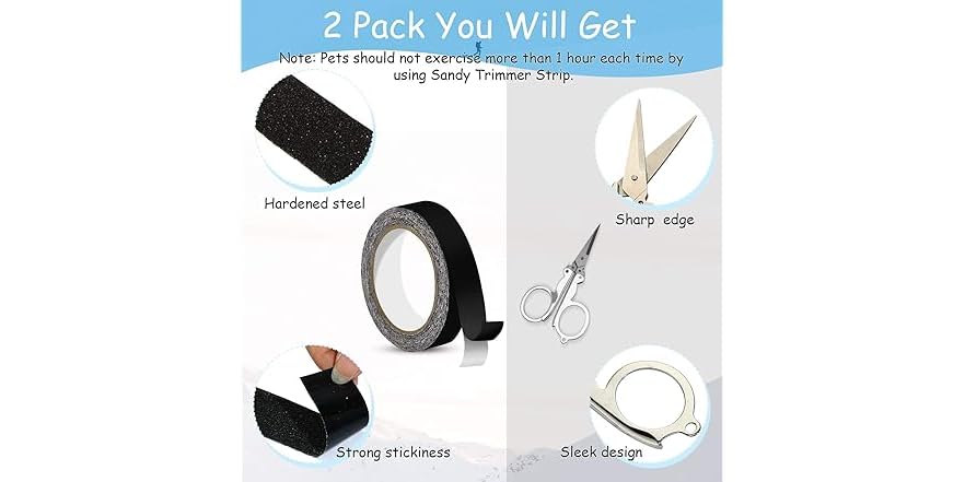 2 Pack Trimmer Strips with Scissors